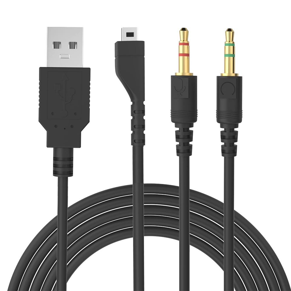 OFC Replacement RGB PC USB 3.5mm Mic Audio Cable Splitter Cord For ...