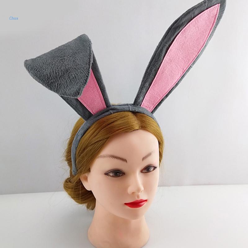 Chua Easter Long Bunny Ears Headband Lovely Rabbit Animal Cosplay Plush ...
