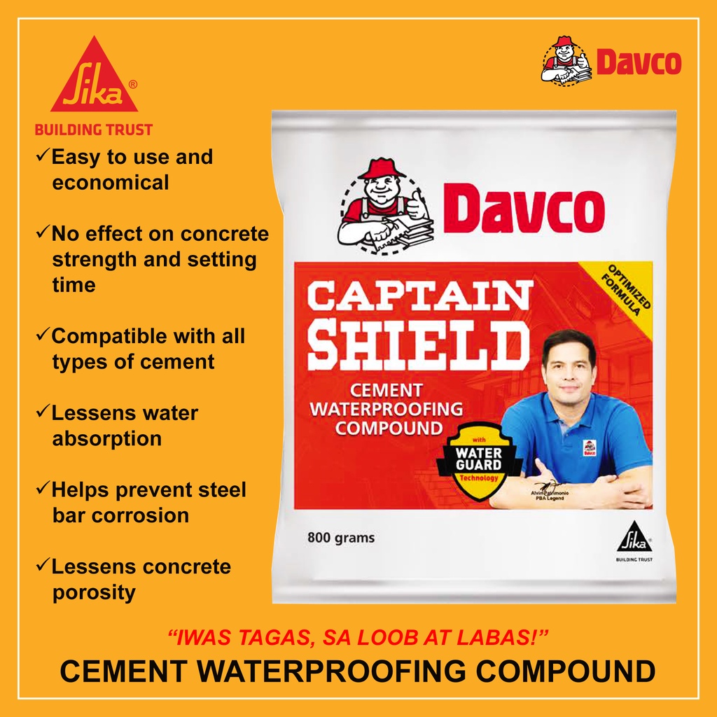 Sika Davco Captain Shield 800G Integral Waterproofing Compound Powder ...