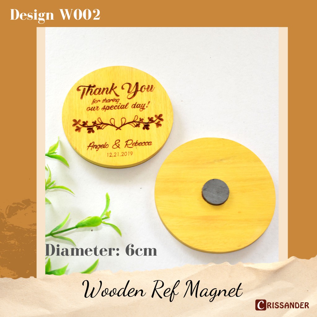 Personalized Wood Ref Magnet Wedding Souvenirs | Shopee Philippines