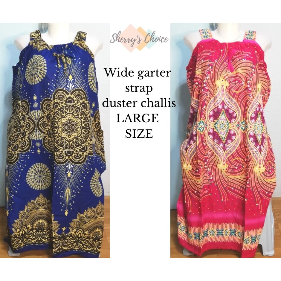 MORE PRINTS Regular fit duster dress Bangkok challis manipis wide ...