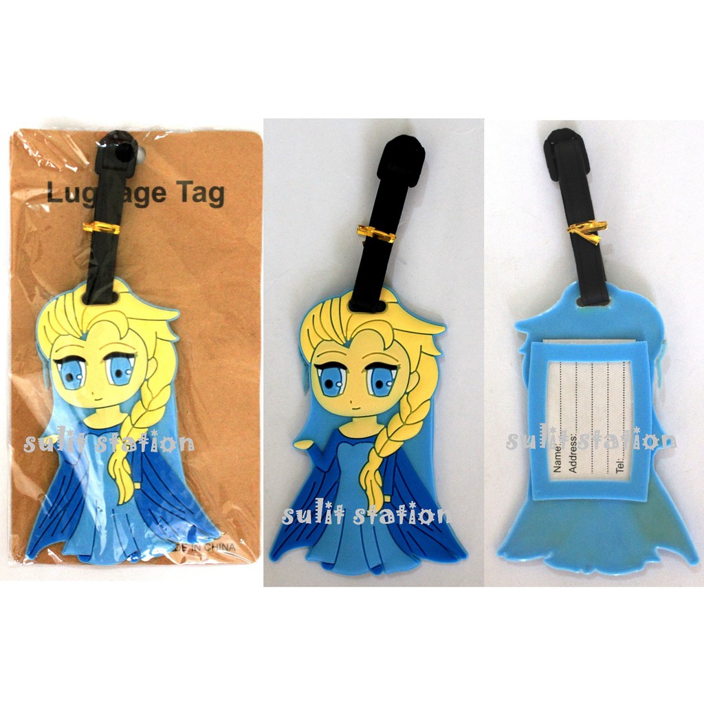 FROZEN ELSA TRAVEL SCHOOL LUGGAGE BAGGAGE ID BAG NAME TAG | Shopee ...