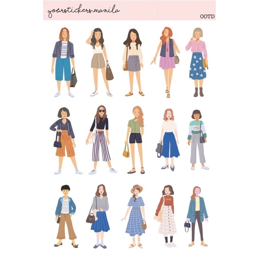 Planner Stickers - OOTD | Shopee Philippines