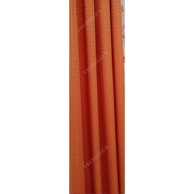 1PC YSABELLE ECHANTRESS ORANGE DAISY CURTAIN, RING GROMMET TOP STYLE ...