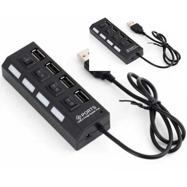 Combo set of 2 4 port usb hubs with switch | Shopee Philippines