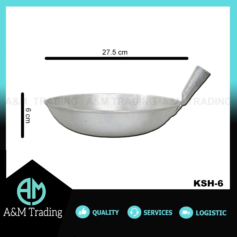 KAWALI / CAWALI SINGLE HANDLE Frying Pan Pot Aluminum Makapal (1pc ...