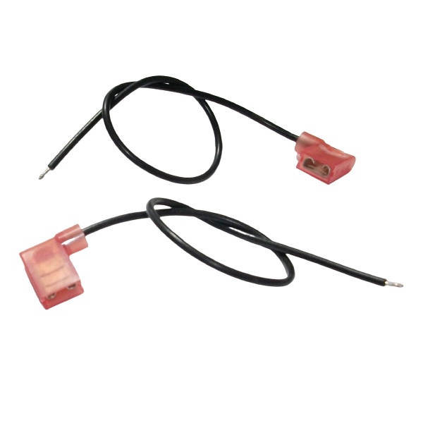 L Shape Female Insulated Cable Lug Spade Flag Type Crimped Wire AWG18 ...