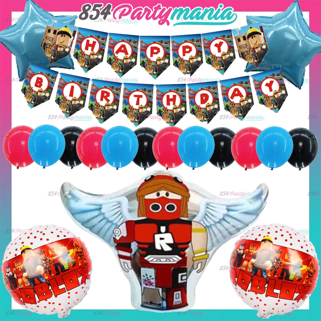 18pcs Roblox Balloon Party Set With Happy Birthday Banner Party ...