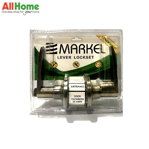 MARKEL 9801ET-SN Entrance Doorknob Lever Type Aluminum (Satin Nickel ...