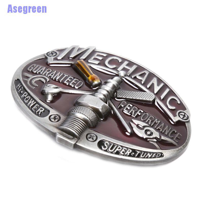 Asegreen Retro Carpenter Mechanic Men'S Belt Buckle Metal Alloy Western ...