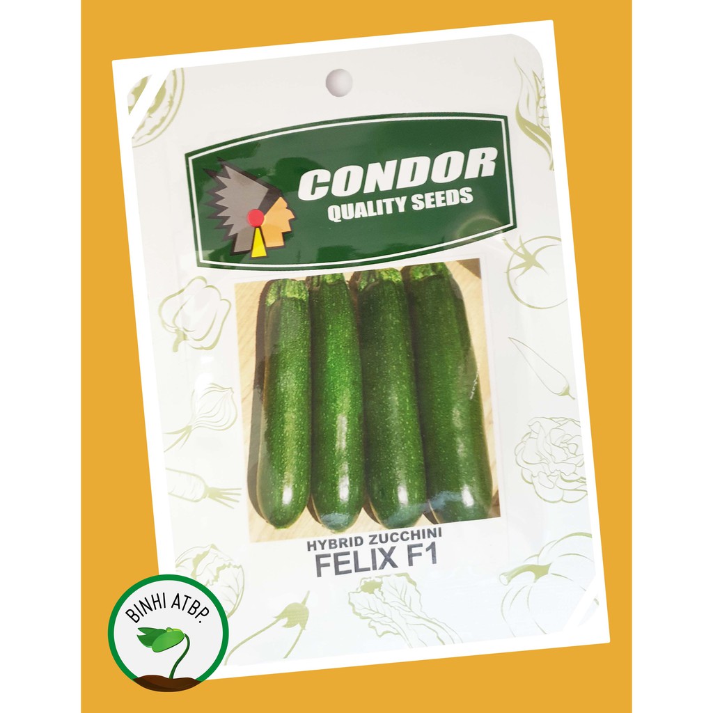 Condor Zucchini Felix F1 Seeds (20 Seeds Pack) | Shopee Philippines
