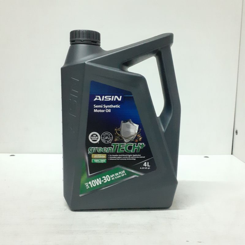 AISIN SEMI SYNTHETIC MOTOR OIL API SN PLUS SAE 10W-30 (1 GALLON ...