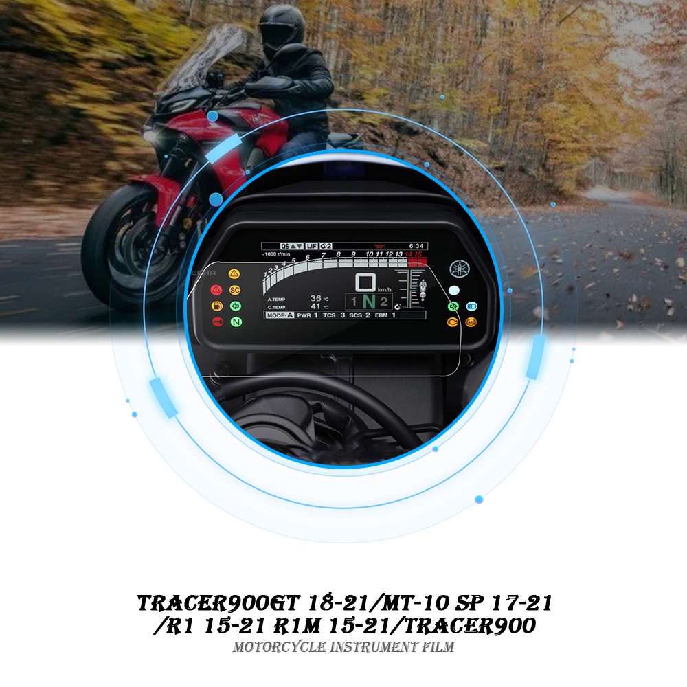 Yamaha 900 TracerGT MT10 R1/M 2015-2021 dashboard screen protector film ...