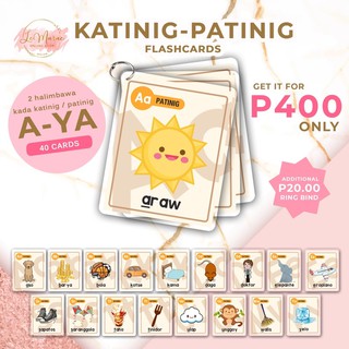 KATINIG PATINIG FLASHCARDS Educational Laminated Flashcards Tagalog ...