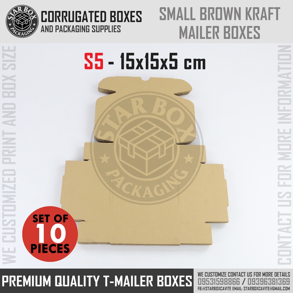 Starbox S5 Small Brown Kraft Box T-Mailer Box Corrugated Box Shipping ...