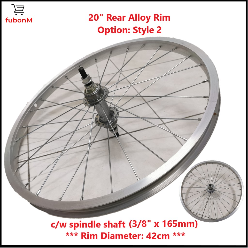 20" Alloy Rim Wheel Set, Bicycle Rim / Rim Alloy 20", Roda Basikal ...