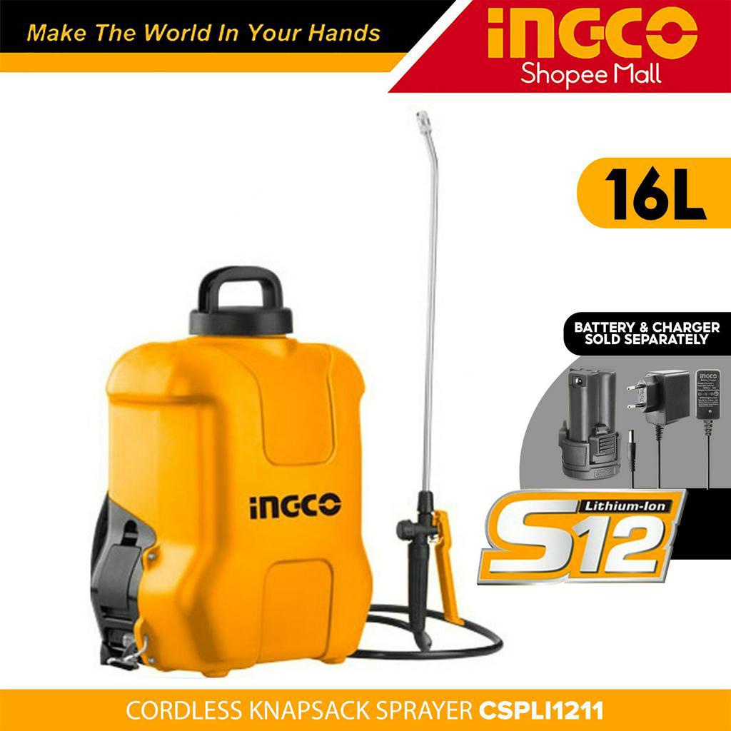 Ingco 12v Lithium Ion Cordless Dis Infectant Knapsack Sprayer Unit Only ...