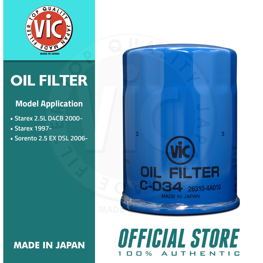 VIC Oil Filter C-034(Outlet) | Shopee Philippines