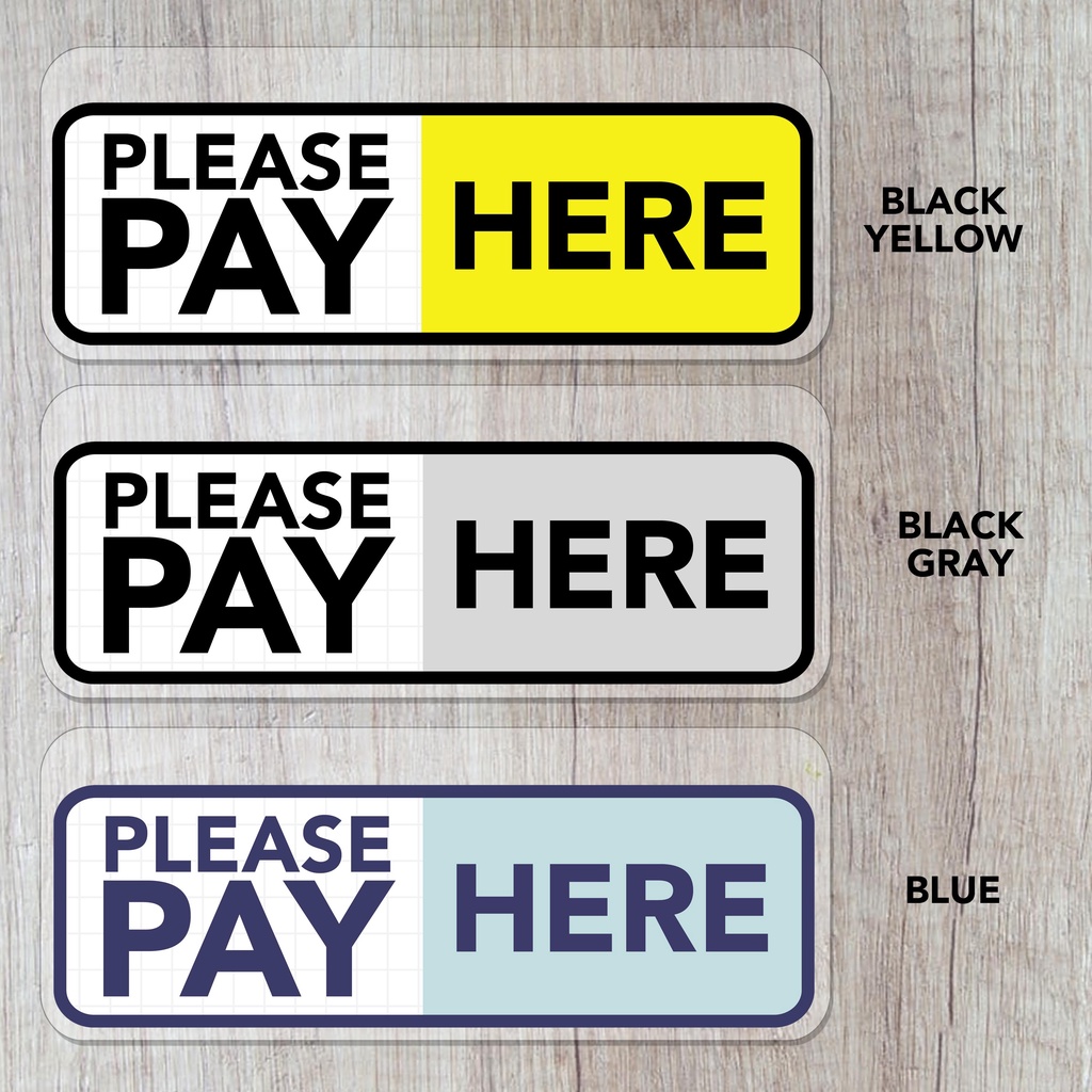 Cashier Signs (Set A) / Payment / Order / Pick Up Sign / Signage / Sign ...