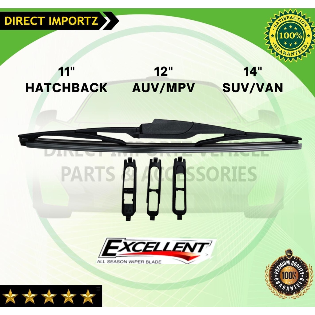 Universal Excellent REAR Wiper Blade All Season SILICONE (Car Wiper ...