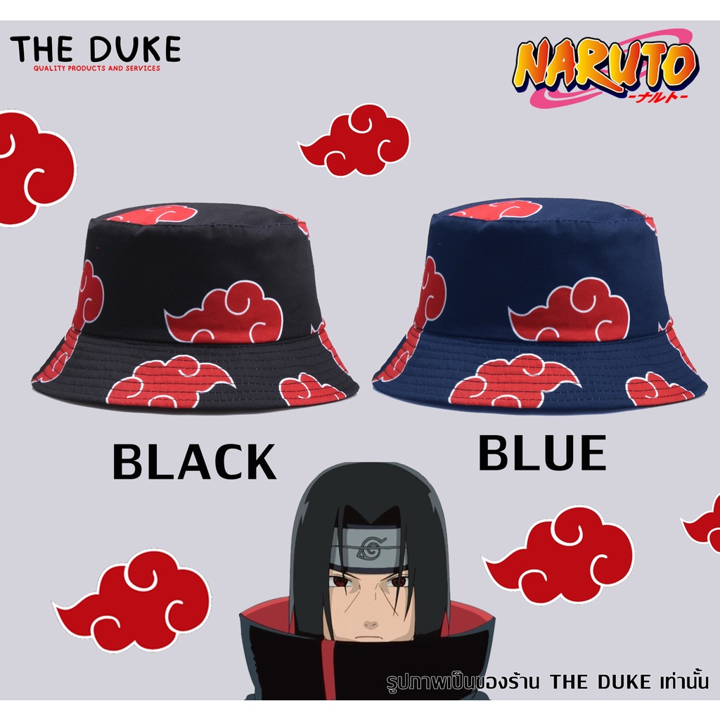 Akatsuki Bucket Hat Comes In 2 Colors Black Blue Red Cloud Uchiha ...