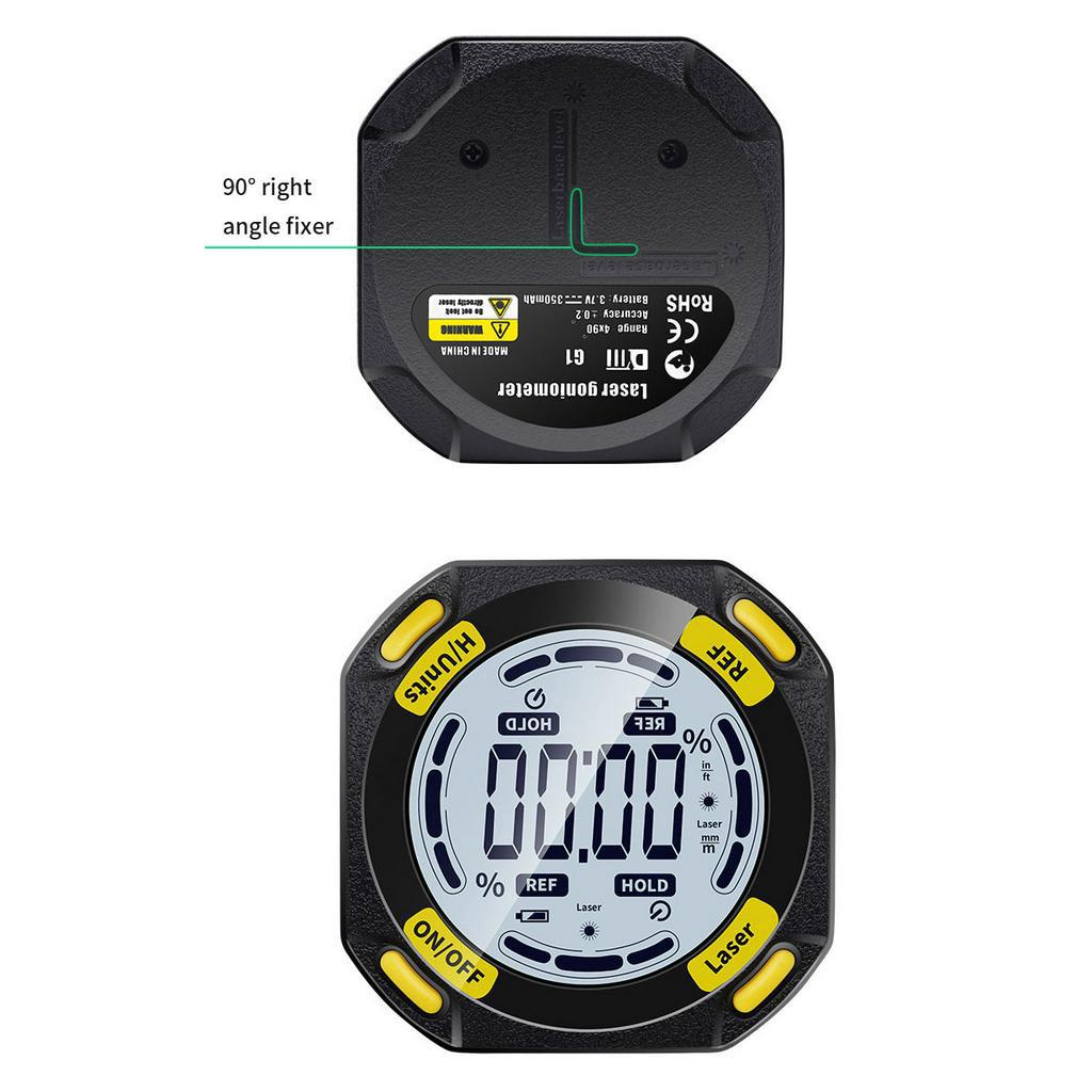 Laser Digital Protractor Inclinometer Laser Level Ruler USB Chargable ...
