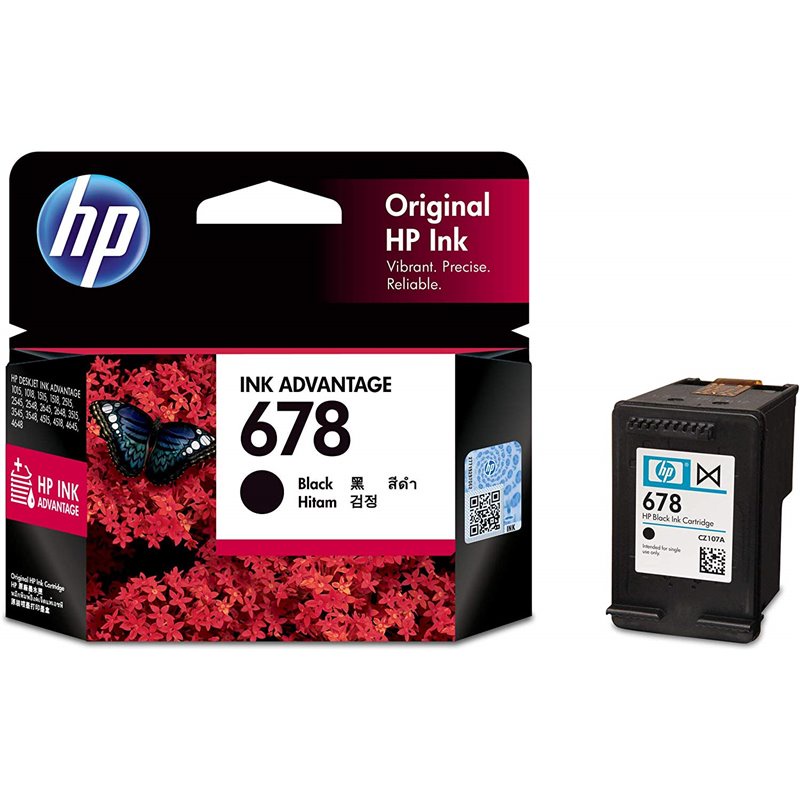 HP 678 Black Original Ink Advantage Cartridge (CZ107AA) | Shopee ...