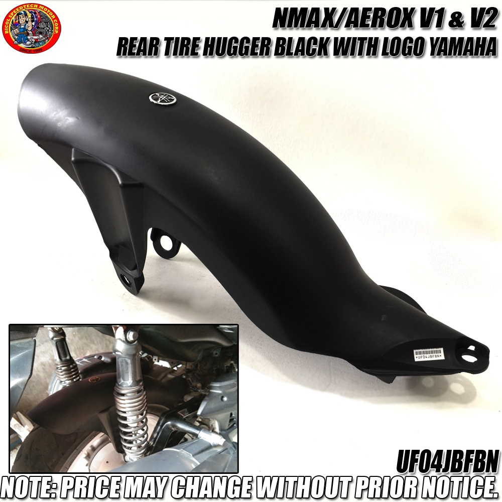NMAX/AEROX V1&V2 REAR TIRE HUGGER BLACK WITH YAMAHA LOGO (UF04JBFBN ...
