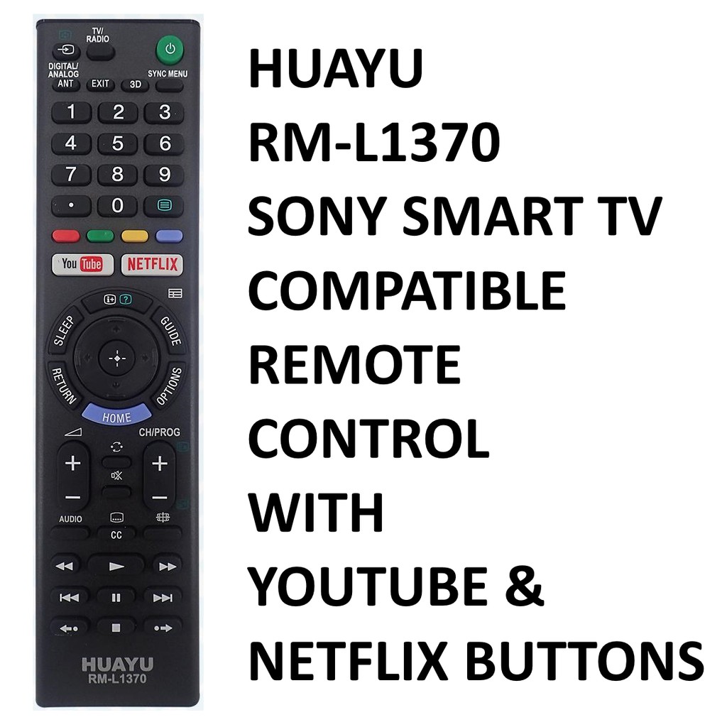 Huayu RM-L1370 Sony Smart TV Remote Control | Shopee Philippines