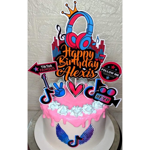 Tiktok Headphone Theme Cake Topper | Shopee Philippines