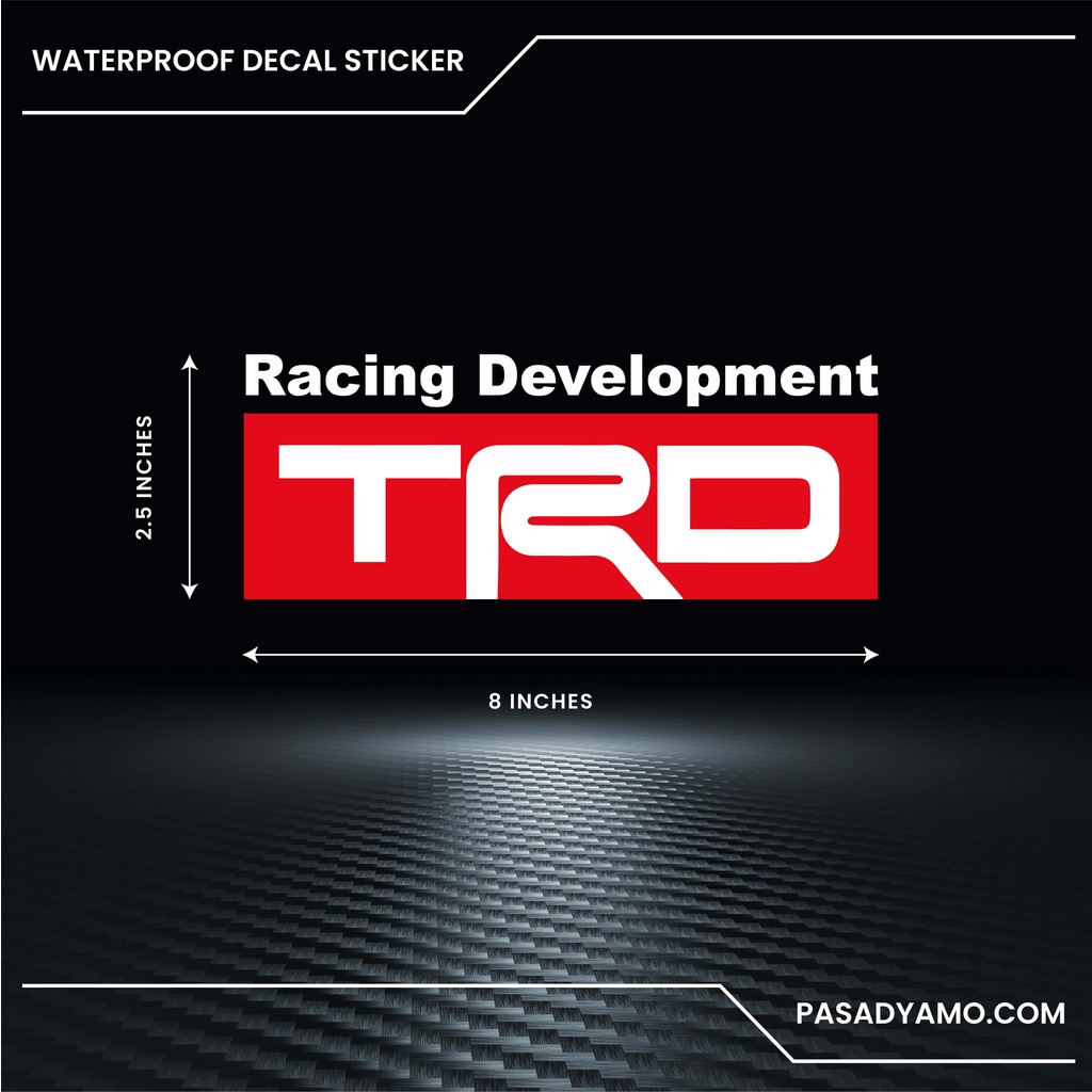 TRD Racing Development Decal Sticker for Cars and Motorcycles 2.5 x 8 ...