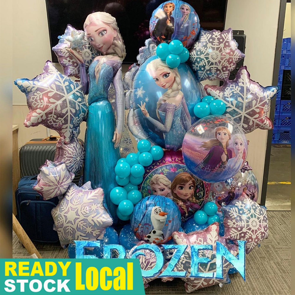 Frozen Theme Birthday Decorations for Girls Princess Party Balloon Set ...
