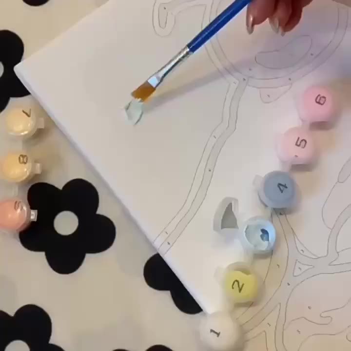 20*20 cartoon char Framed Digital Painting Pagpipinta DIY Canvas ...