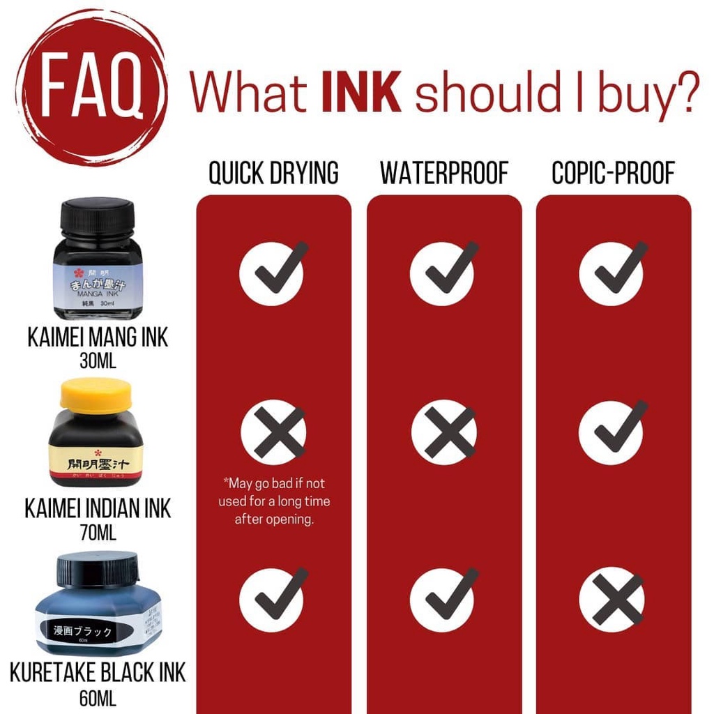 Kaimei Sumi Indian Ink (70Ml), Moon Palace For Calligraphy And Manga ...