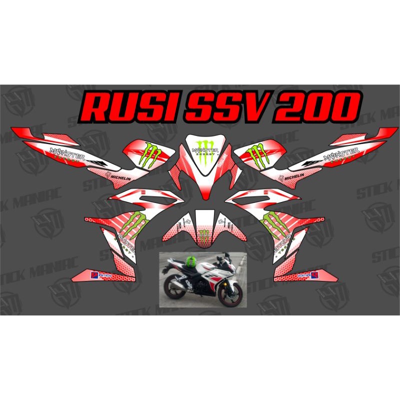 Rusi Gazelle, Rusi SS-v200 full body decals | Shopee Philippines