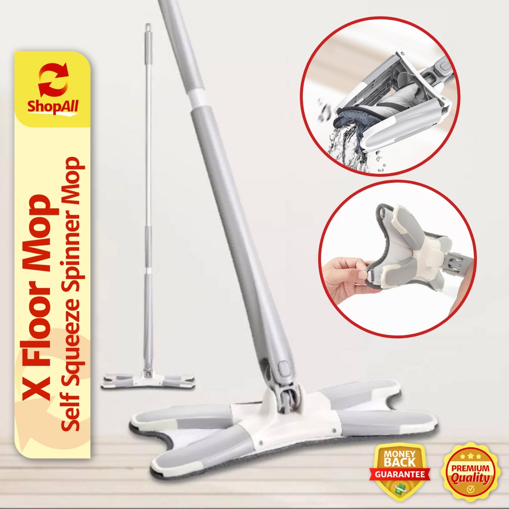 SALE!! X Mop w/ Spinner Mop for Floor Cleaning wet & Dry Mop w ...