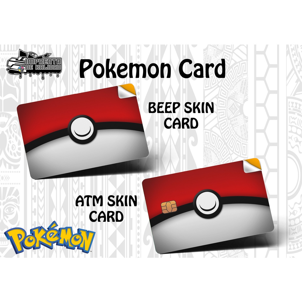 Pokemon Skin Card Sticker Vinyl Debit/ATM/beep card sticker skin ...