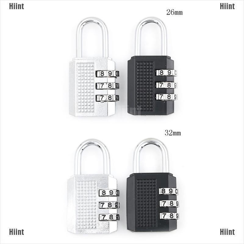 (Hiint) 3 Digit Resettable Combination Padlock Coded Lock School Gym ...