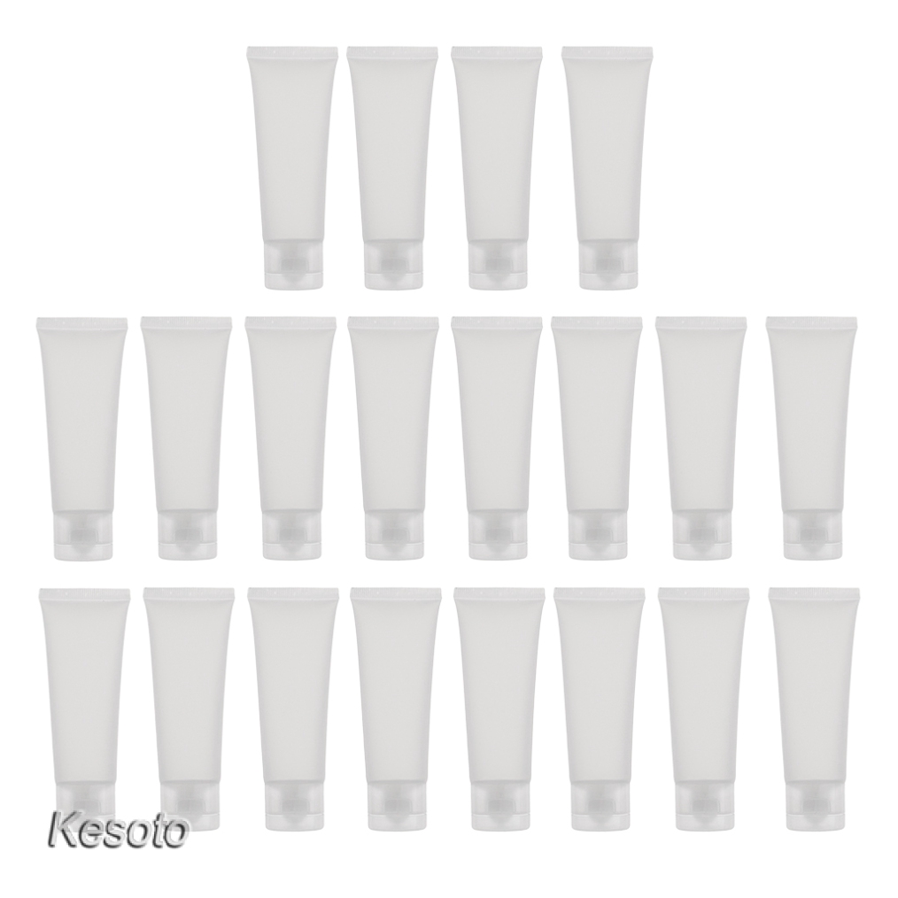 20PCS 50ml Empty Tubes Bottles Clear Containers For Body Lotion Cream ...