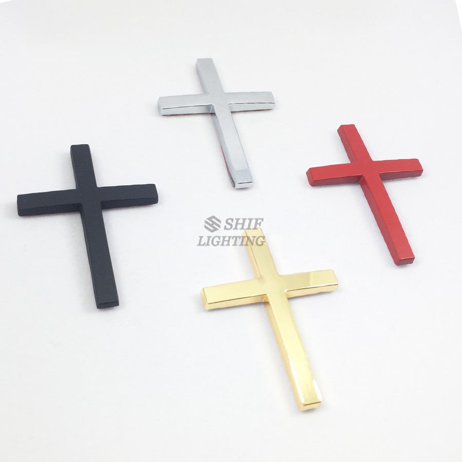 1 x Metal Cross Logo Car Auto Motorcycle Sticker Badge Decal | Shopee ...