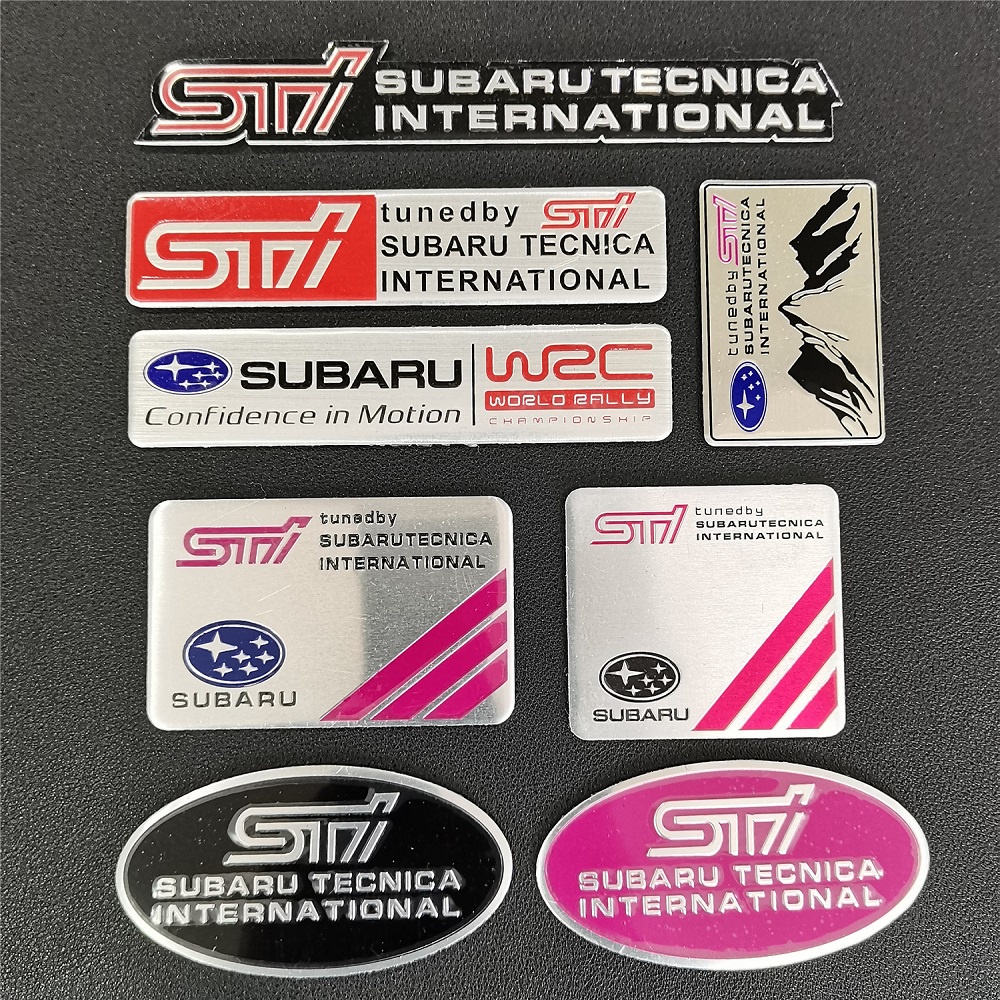 STI Modified Metal Label Engine Body Logo Car Tail 3D Stickers Suitable ...