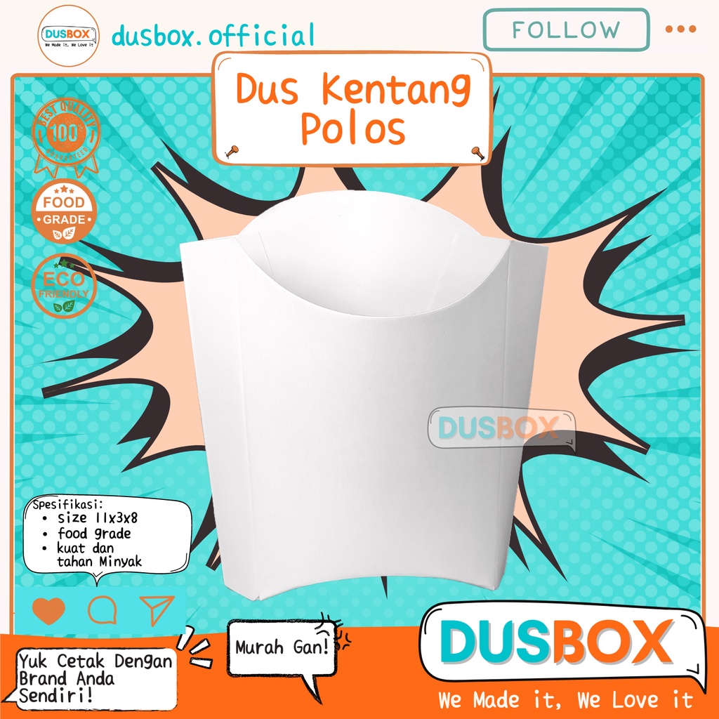 Plain French Fries Boxes, French Fries Boxes, French Fries Packaging ...