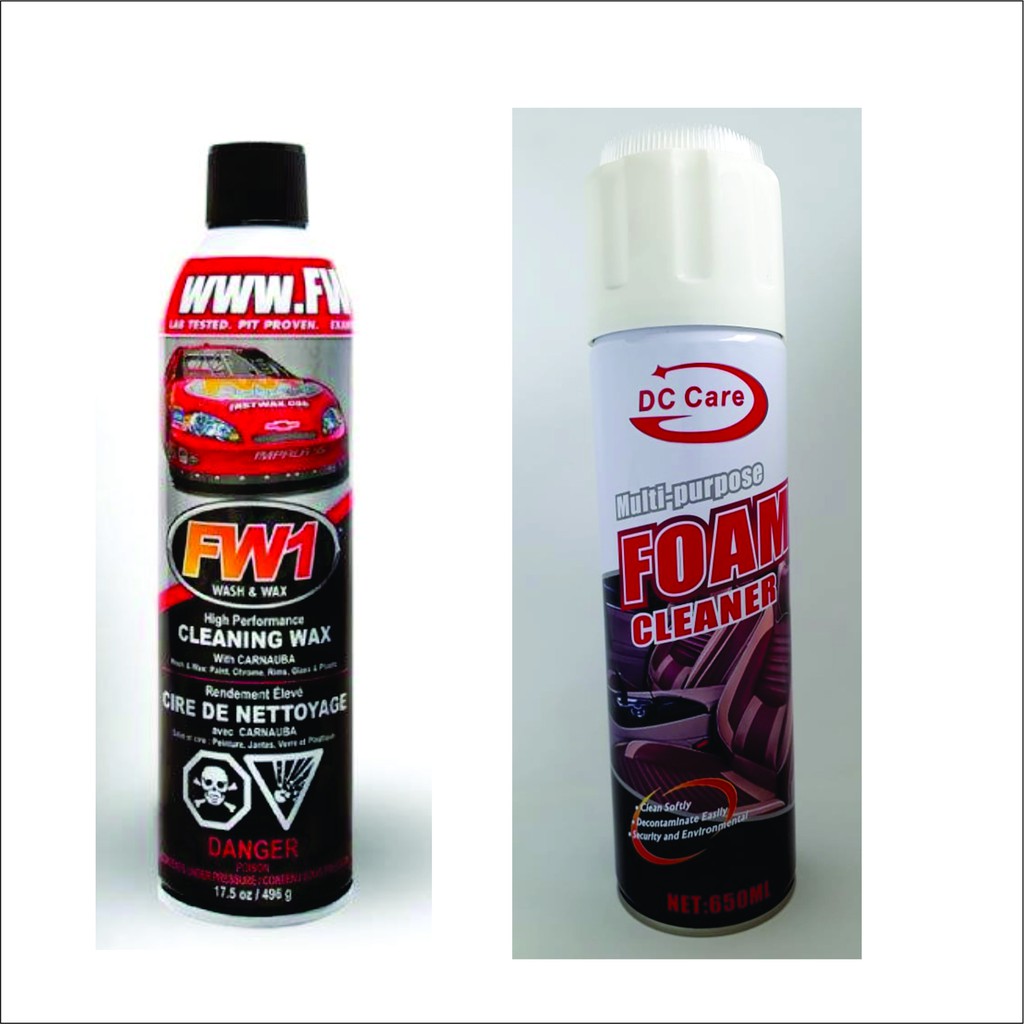 FW1 Cleaning Wax 496g with Dc care foam cleaner 650ml | Shopee Philippines
