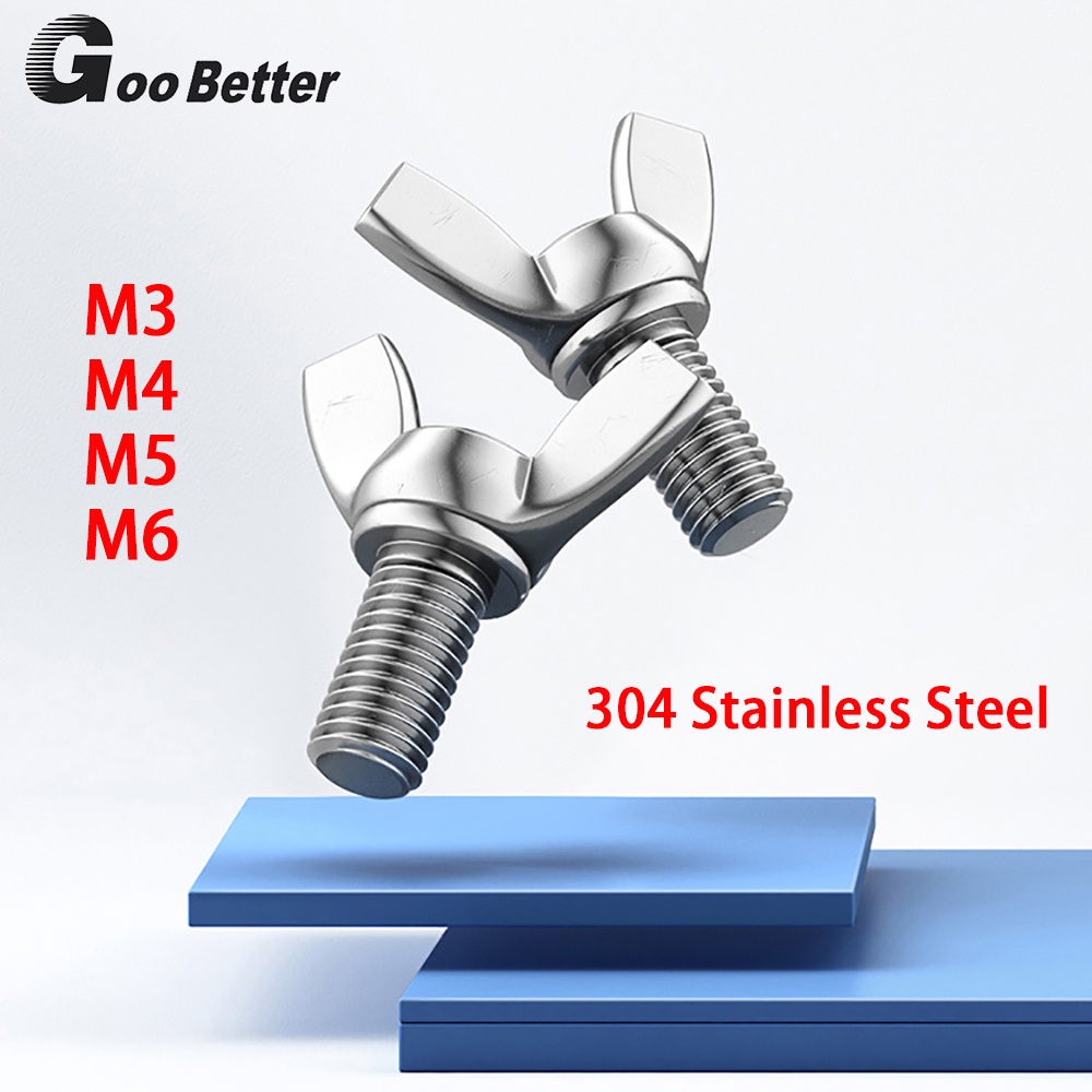 Butterfly Wing Bolts Screws Thumb Screws M3 M4 M5 M6 Wing Bolts A2 ...