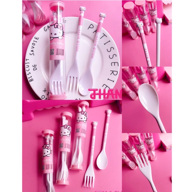 Hello kitty cute spoon set ( spoon and fork ) | Shopee Philippines
