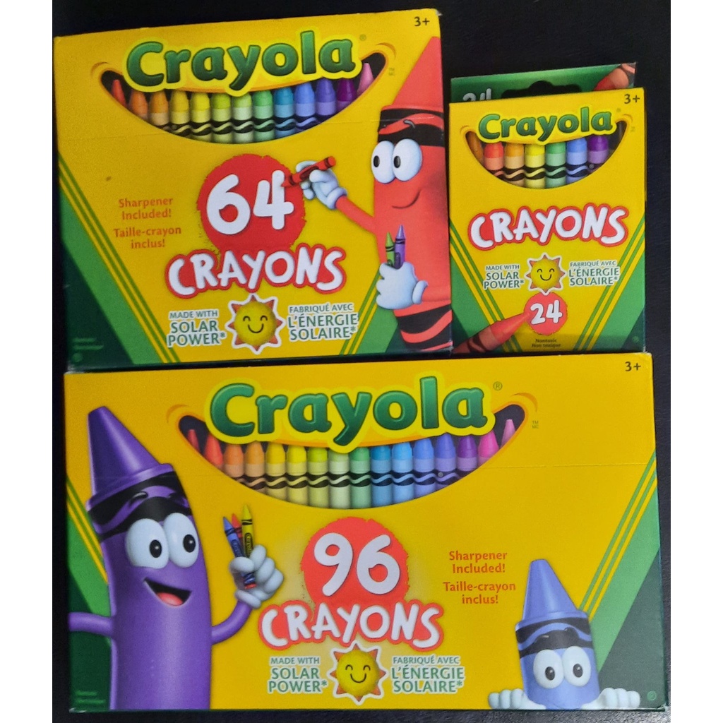 NEW and ORIGINAL - Crayola Crayons, 24, 64 and 96 Count (***Sharpener ...