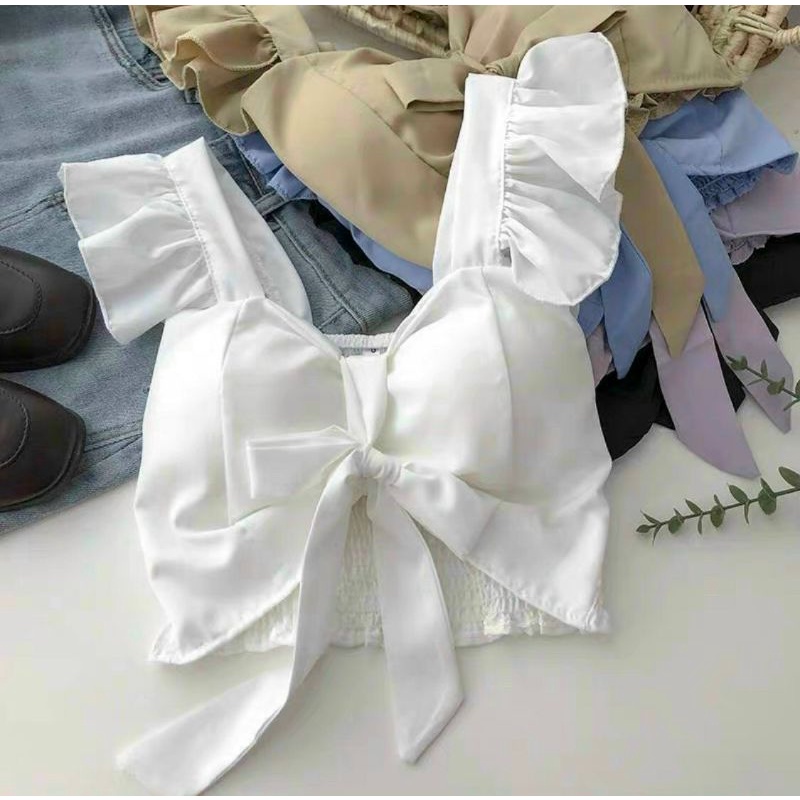 Super hot fairy-wing sleeve shirt with bow chest, super beautiful ...