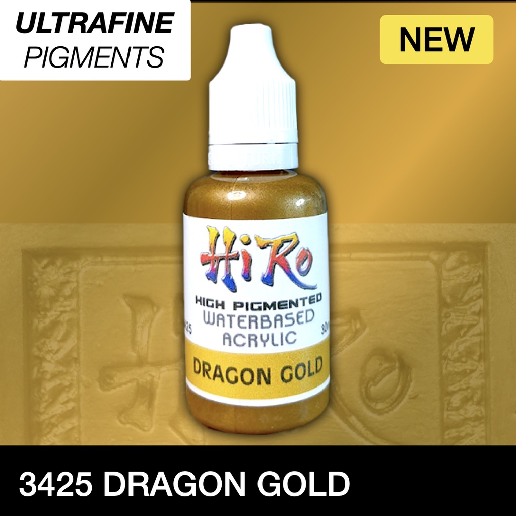 Metallic Gold Tone Colors by Hiro Paints Ultrafine Acrylic Hobby Paint ...