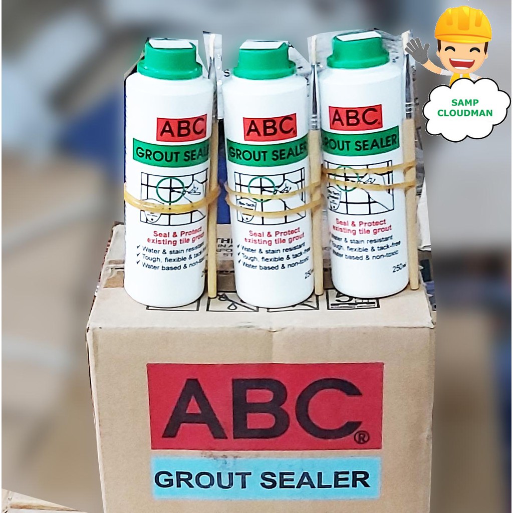 ABC Tile Grout Sealer , 250ml Seal & Protect Tile Grouts Water and Stain Resistant with Brush ...
