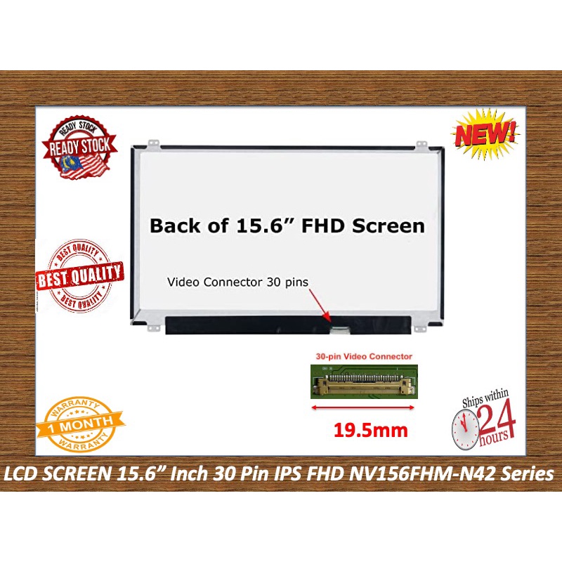 15.6 inch 30 Pin Slim FHD IPS LED SCREEN For Dell Inspiron 15-7000 15 ...